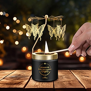 Birthday Gifts for Women, Butterfly Candle Gifts for Women, Best Friend Birthday Gifts for Women, Funny Birthday Gifts for Women, Unique Butterfly Rotatable Scented Candles Birthday Gifts for Women