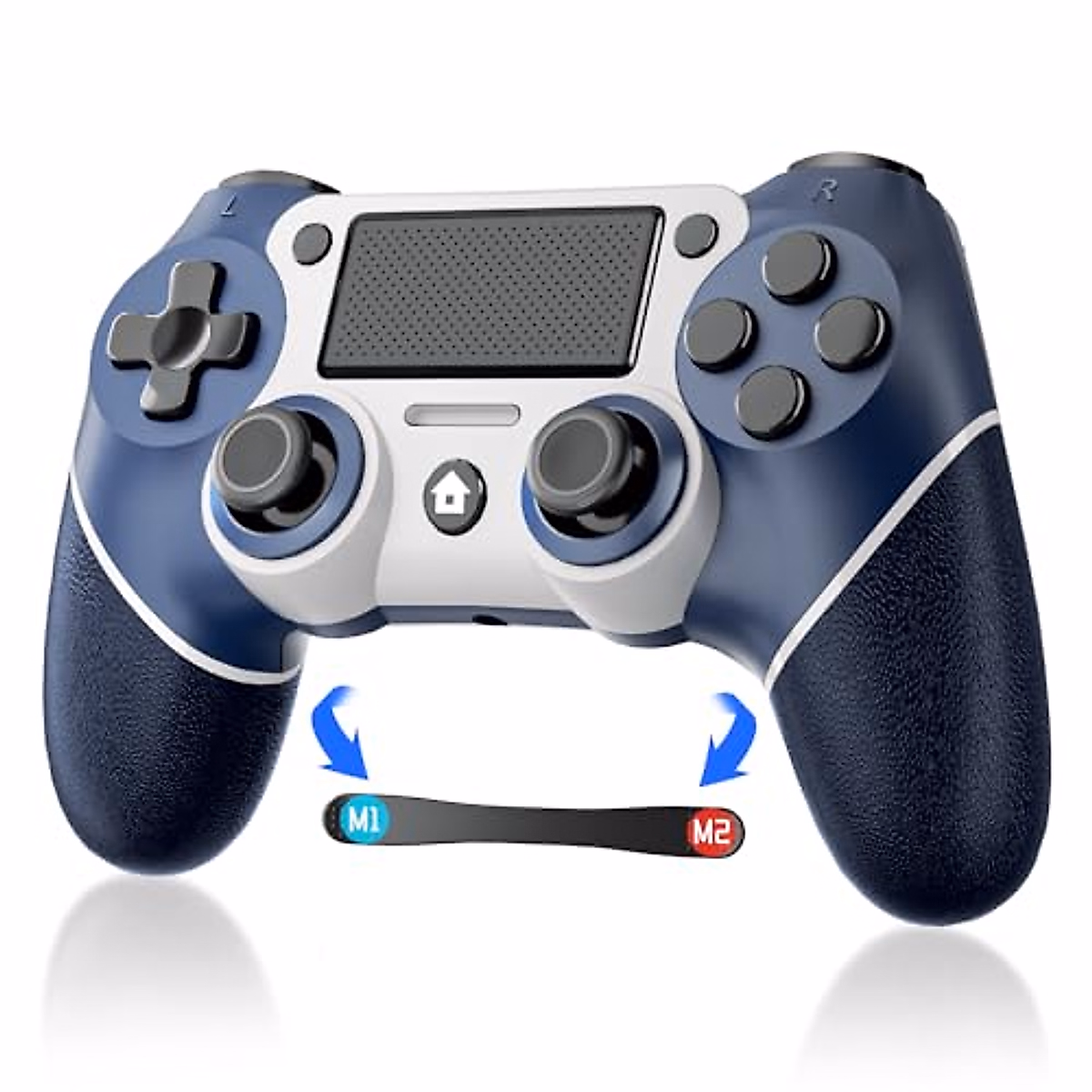 PSKONTORORA Controller for P4 Remote Control Compatible with Playstation 4/Slim/Pro/PC, Wireless Gaming Controllers with Double Vibration/6-Axis Motion Sensor/Programmable Back Buttons【Upgraded】