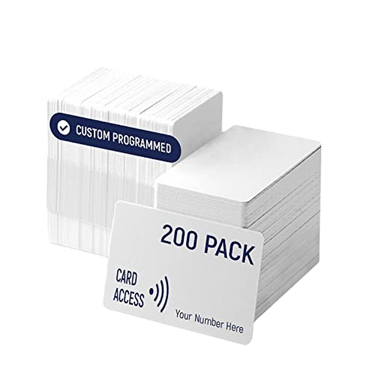 Custom Prox cards (200 Pak) for HID Access Control Standard 37 bit H10304 format. Replaces HID 1386 ISOProx II. Choose your facility code & range (200)