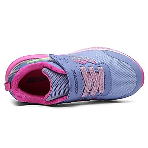 GEERX Joy Kids Sneakers Girls Toddler Little Kid Athletic Lightweight Running Training Tennis Shoes Lavender Pink Size 2