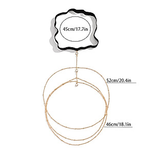 Summer Multi-layer Leg Chain Strench Thigh Chain Jewelry Elasticity Thigh Leg Chain Bikini Body Thigh Chain Jewelry for Women (Pearl Pendant)