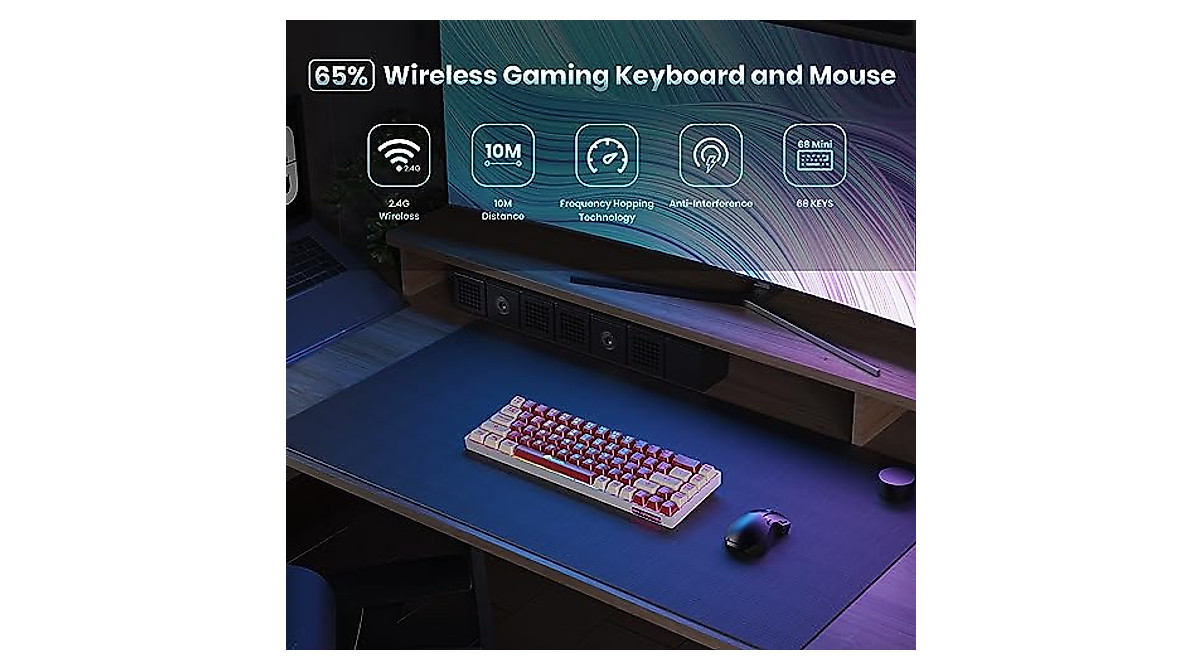 GEODMAER 65% Wireless Gaming Keyboard - Ultimate Performance