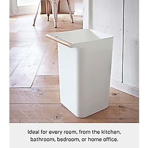 YAMAZAKI home Como Trash Can, One Size, White - 3132