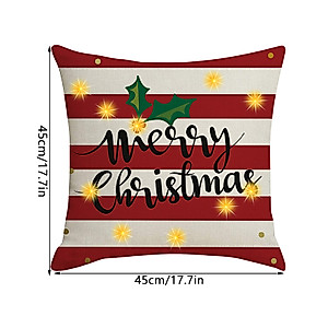 IAMAGOODLADY Christmas Decorations,LED Pillow Christmas Decoration Sofa Pillow Home Bedside Pillow Cartoon Pillow Cover Warehouse Clearance Prime Deals of The Day Today Only