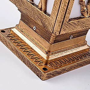 JSBDPHW European Style E27 Pillar Lamp Outdoor Courtyard Fence Column Light Waterproof IP65 Glass Lampshade Villa Garden Post Light Lawn LampLandscape Light