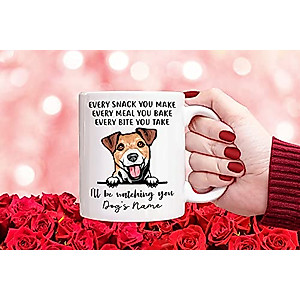 Personalized Jack Russell Terrier Coffee Mug, Every Snack You Make I'll Be Watching You, Customized Dog Mugs for Mom Dad, Gifts for Dog Lover, Mothers Day, Fathers Day, Birthday Presents
