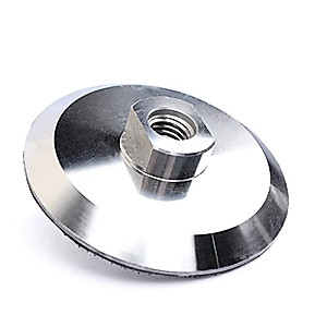 HOMESOM 4 Inch Aluminum Backer Pad Hook and Loop Backing Pad Backing Holder 5/8-11 Polish Wheel Holder Pad