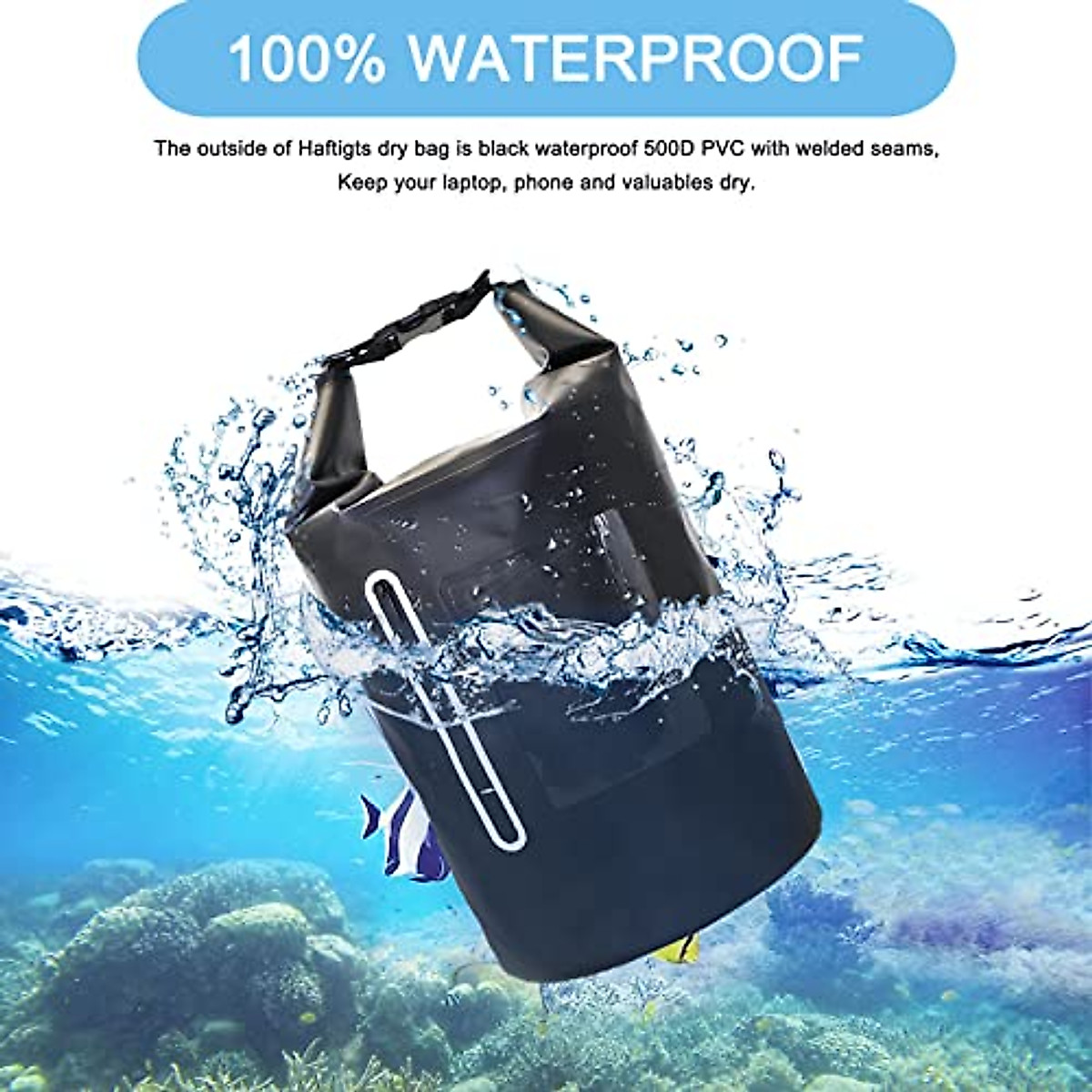 Faraday Bags Waterproof Shield Bag 15L, Faraday Cage With Phone Pouch, RFID Signal Blocking Dry Bag, EMP Protector, Faraday Bag for Electronics From Water, Spying, Hacking