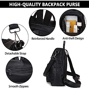 VX VONXURY Backpack Purse for Women, Anti Theft Backpack Faux Leather Ladies Shoulder Bag