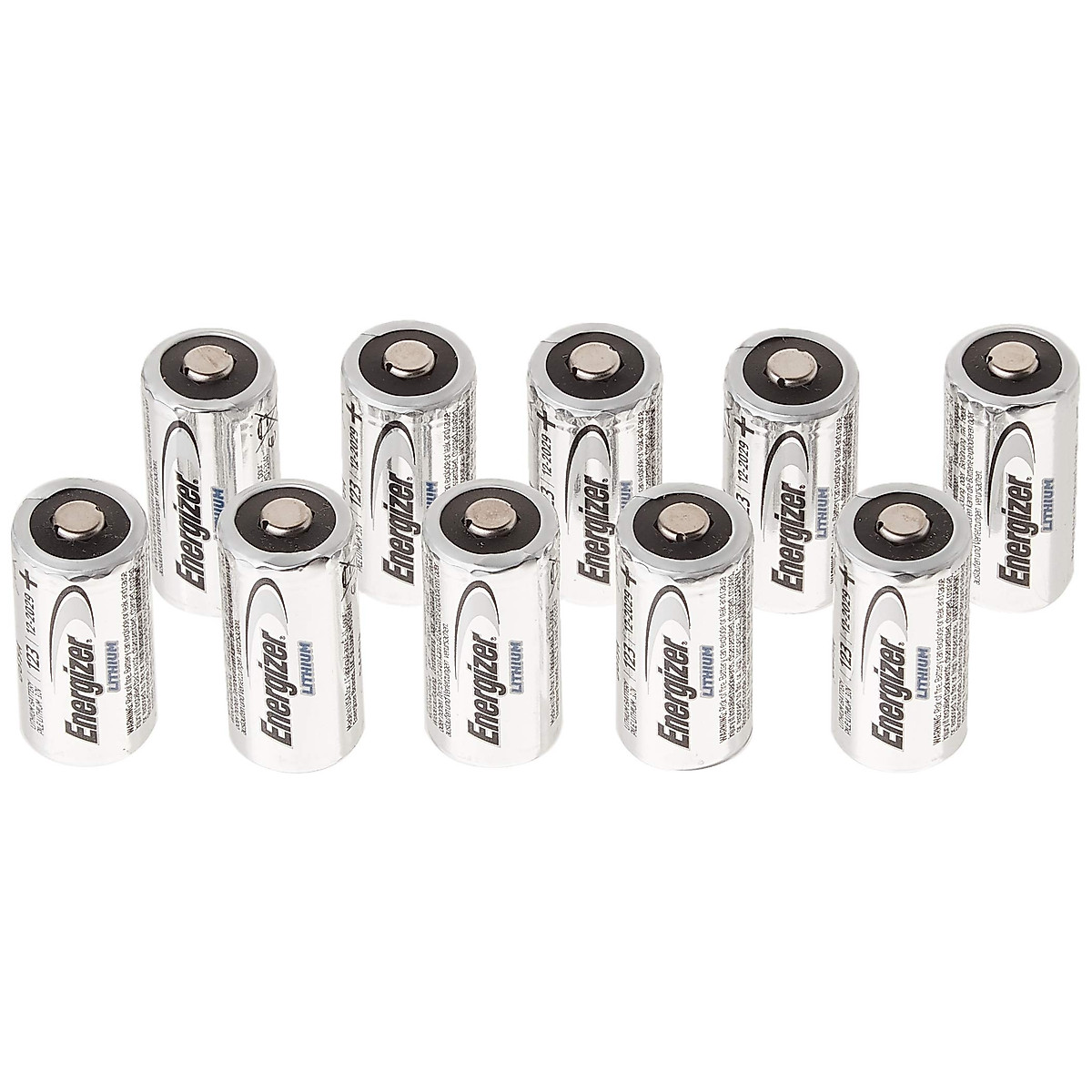 10 pcs Energizer Lithium CR123A 3V Photo Lithium Batteries