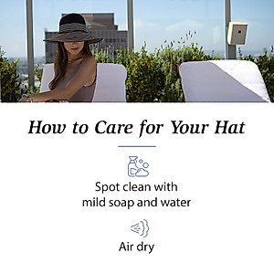 Wallaroo Hat Company Women’s Petite Marseille Sun Hat – UPF 50+ Sun Protection, Packable Design and Adjustable Sizing for Smaller Crown Sizes – Sun Hat for Elegant Outdoor Events (White/Beige/Camel)