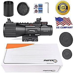 5X50mm Prism Scope GIII LS5X50 with Illuminated Red/Green/Blue Chevron Reticle (Chevron Reticle)