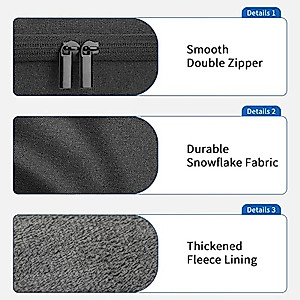 YINKE Smart Case for Apple AirPods Max with Sleep Mode,Potective Convenient Carrying Travel Hard Organizer Storage Cover Bag (Black Snow Cloth)
