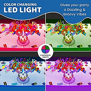 SONGCHEER Birthday Card, Light & MusicPop Up Birthday Cards 3D Blowable Candle Birthday Cards Blow Out LED Light Candle, Play Happy Birthday Song Musical Gift Cardfor Women Men Wife HusbandMom Dad