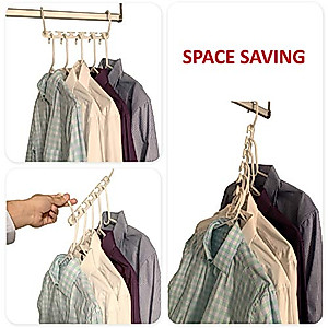 Juniper's Secret Closet Organizer Space Saving Clothes Hangers Plastic Dorm Room Essentials - 8 Pack Magic Hangers for Skirt, Pants, Shirts, Trousers - Free Eyeglass Pouch