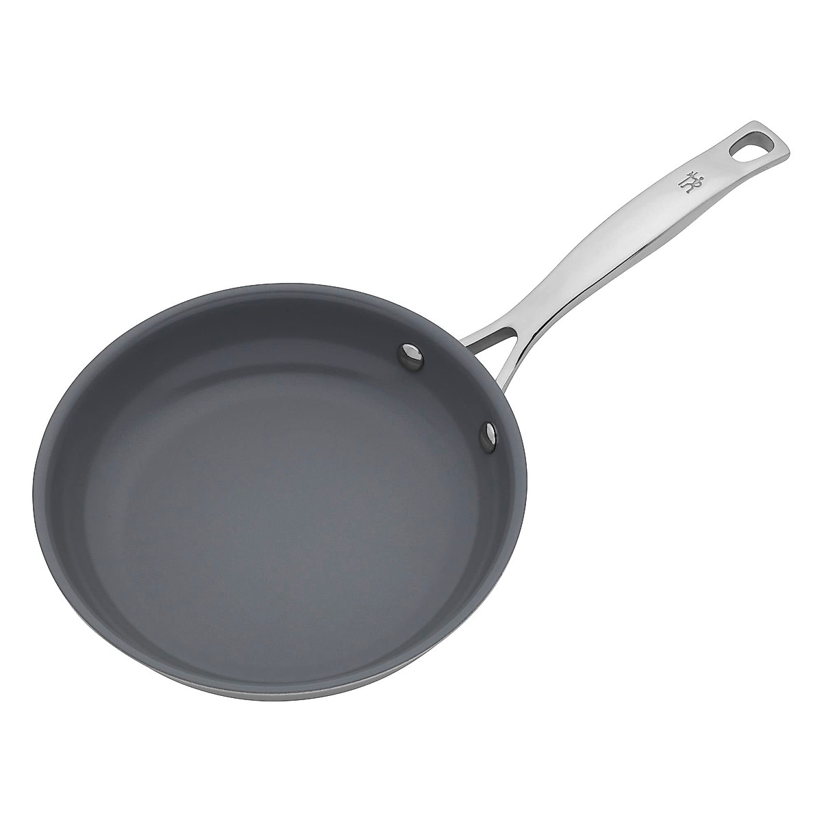 HENCKELS Clad H3 8-inch Induction Ceramic Nonstick Frying Pan, Stainless Steel, Durable and Easy to clean