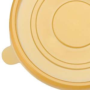 MUKLEI 200 Pack 3 Inch Plastic Mini Cake Box, Clear Cupcake Box with Dome Lids, Dome Muffin Single Container Round Plastic Cupcake Holders for Mooncakes, Cookies, Desserts, Gold Base