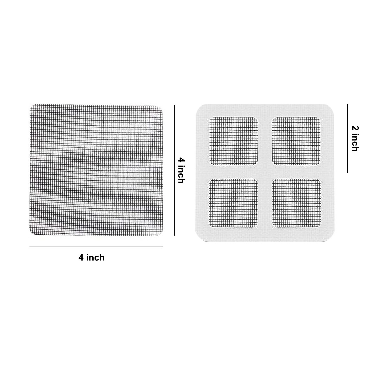 50 Packs 4" X 4" Disposable Shower Drain Cover Hair Catcher Shower Drain Mesh Stickers, Bathroom, Laundry, Bathtub, Kitchen, Sink, for Human and pet Hair