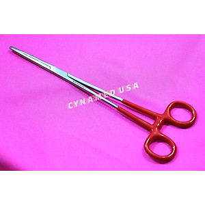 1 German Grade 10" Hemostat Forceps LOCKING CLAMP STRAIGHT Jaw Instruments-(CYNAMED BRAND)