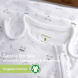 Organic Baby Sleep Sack Wearable Blanket - Baby Sleeping Bag 0-24 Months, Baby Swaddle Blankets for Baby Boy, Girl, Newborn, Infant, Baby Sleeper Swaddles, Baby Sleep Bag (KeaStory, Small 0-3M)