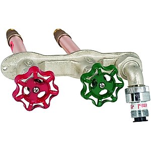 Prier C-108D06 6-Inch Hot and Cold Mixing Hydrant with 1/2-Inch MPT and 1/2-Inch SWT