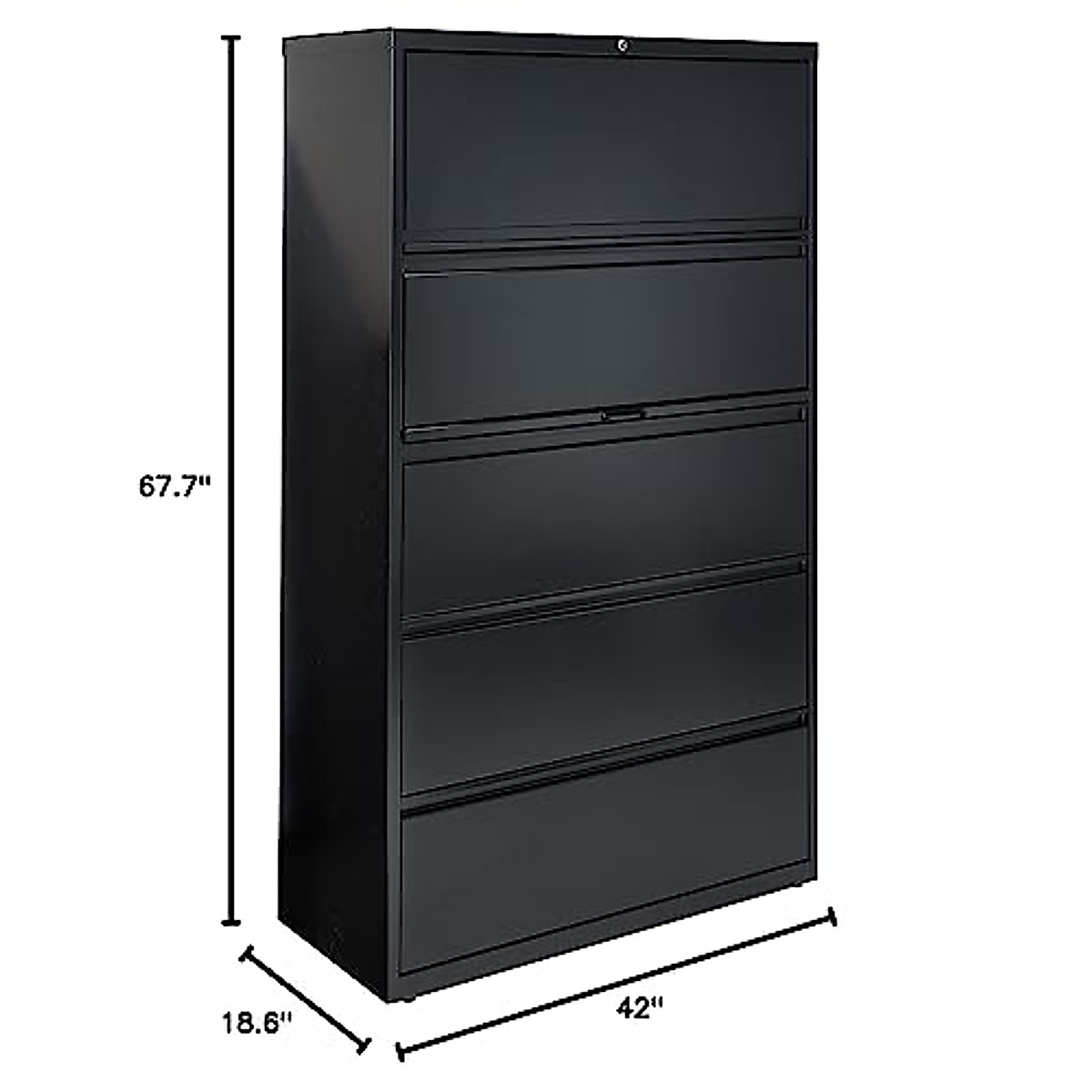 Lorell Telescoping Suspension Lateral Files - 5-Drawer