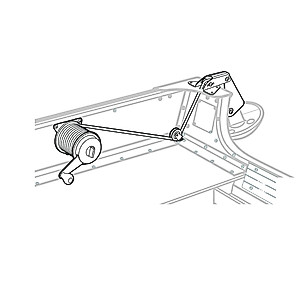 Attwood 13710-4 Anchor Lift System, Lifts and Drops Anchor, Heavy-Gauge Steel, Self-Lubricating Nylon Wheels