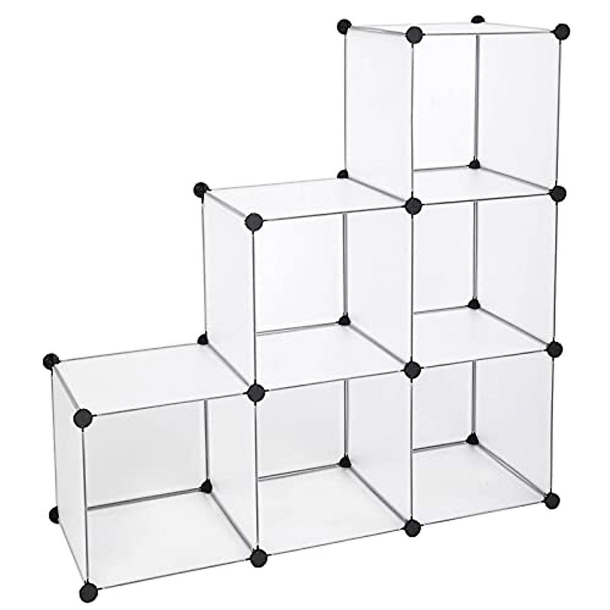 NA Cube Storage Organizer Cube Bookshelf Closet Organizer and Storage Items Space-Saving Plastic Storage Unit White