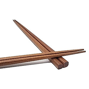 Happy Sales HSC-BC10P, Brown Bamboo Chopsticks, Lightweight Chopstick Set -10 Pairs Gift Sets