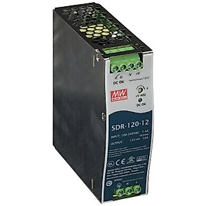Mean Well SDR-120-12 DIN-Rail Switching Power Supply, 12VDC, 10A, 120W