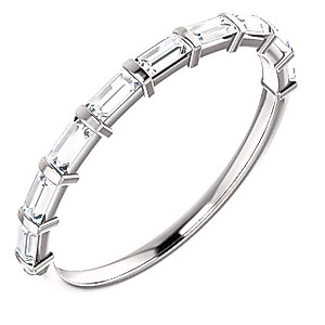 Love Band 0.75 CT Baguette Moissanite Engagement band, Bridal Statement Band, 925 Sterling Silver, Colorless Moissanite Engagement Band for Women, Perfect for Gift Or As You Want (6)