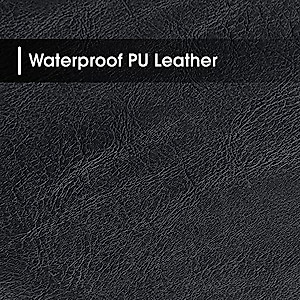 BarberPub Waiting Room Chairs Office Guest Reception Bench, Lobby Chairs Salon Furniture, Conference Room Chairs, Faux Leather 7008 (Black)