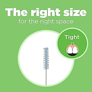 GUM Proxabrush Go-Betweens Refills - Tight - Compatible with GUM Permanent Handle -Reusable Interdental Brushes for Tight Teeth - Soft Bristled Dental Picks, 8ct