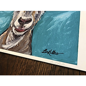 Goat art Print, Gizmo' Goat lover gift, Goat decor