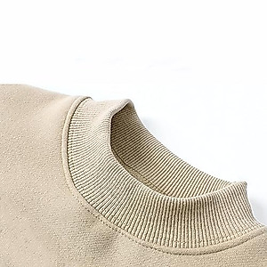 Baby Unisex Cotton Solid Hoodies, Toddler Sweatshirt Letter Printed Casual Sweater Tops Shirts Clothes Newborn Hoodies Beige