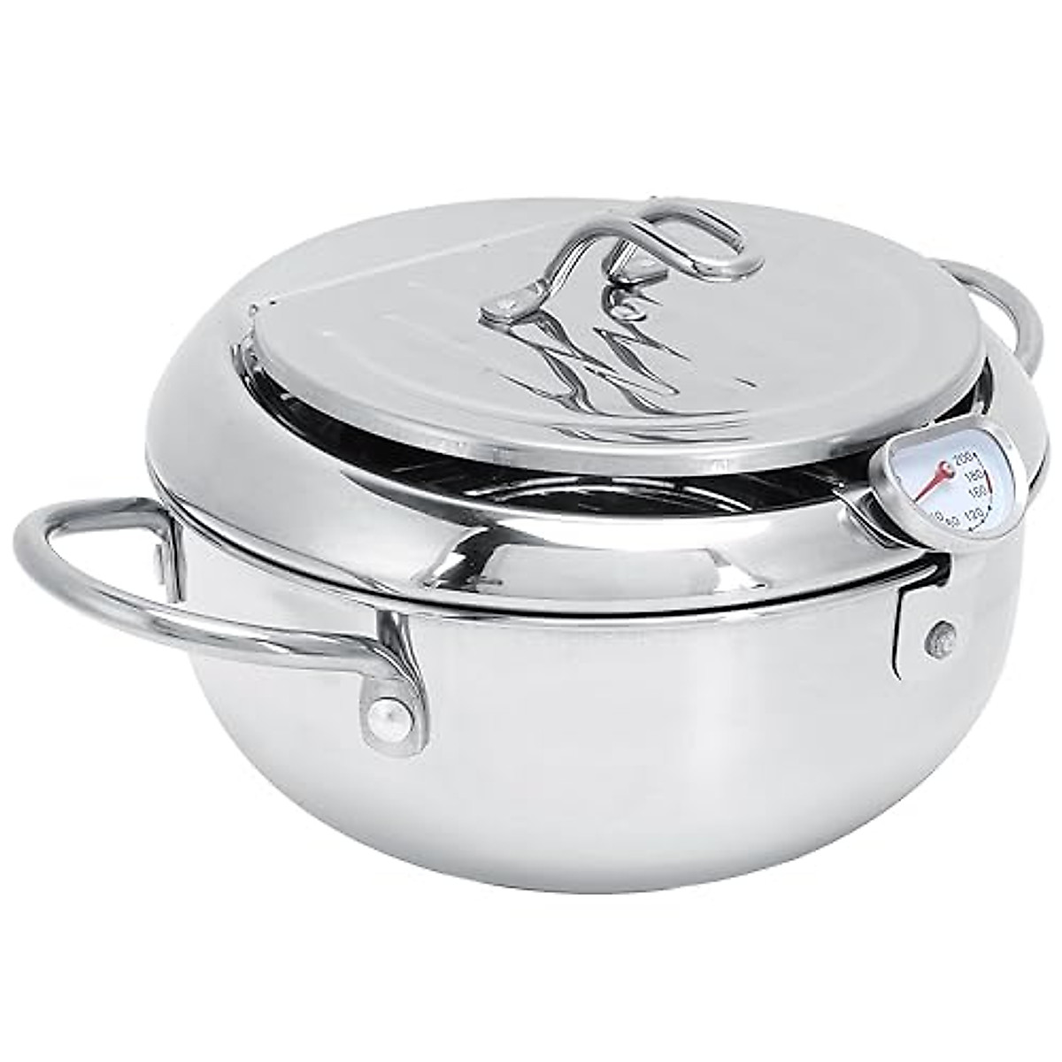 Japanese Tempura Fryer Pot, 201 Stainless Steel 28cm Multifunctional Easy Japanese Fryer Pot for French Fries