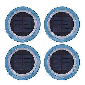 Tomotato 4 Pcs Solar Floating Lights, Waterproof Solar Floating Pool Led Lights Color Changing Solar Lights for Swimming Pool Pond Spa Hot Tub Garden