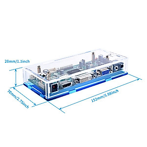 GeeekPi NT68676 Case Kit, HDMI+VGA+DVI+Audio Input LCD Controller Driver Board or HSD190MEN4 M170EN06 17" 19" 1280x1024 4CCFL 30Pins LCD Panel + Acrylic case Fit for Arcade1Up Monitor