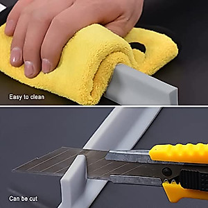 Collapsible Shower Water Guard 39 Inch Water Splash Guard Water Dam Barrier Shower Threshold for Shower Stall, Stay Dry Retainer for Wet and Dry Separation for Bathroom(39,Grey)