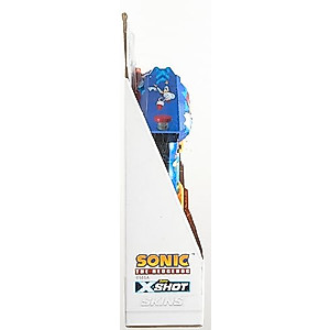 X-Shot Skins Dread Foam Blaster (12 Dart) by ZURU x Sonic The Hedgehog Toy for Kids, Teens, Adults