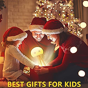 Cute Kids Night Light for Baby Toddler Teens, Dimmable Rechargeable Silicone Bedside Lamp with Flexible Tripod, Kawaii Nursery Night Lights for Breastfeeding, Soft Eye Caring, Tap Control (Pink)