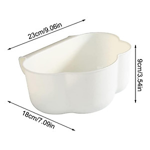 Unomor Hanging Cloud-Shaped Kitchen Trash Can for Cabinet Door, White Kitchen Waste Bin for Food Scraps and Vegetable Peels, Space-Saving Storage Solution, Perfect for Kitchen, Bathroom, or Bedroom