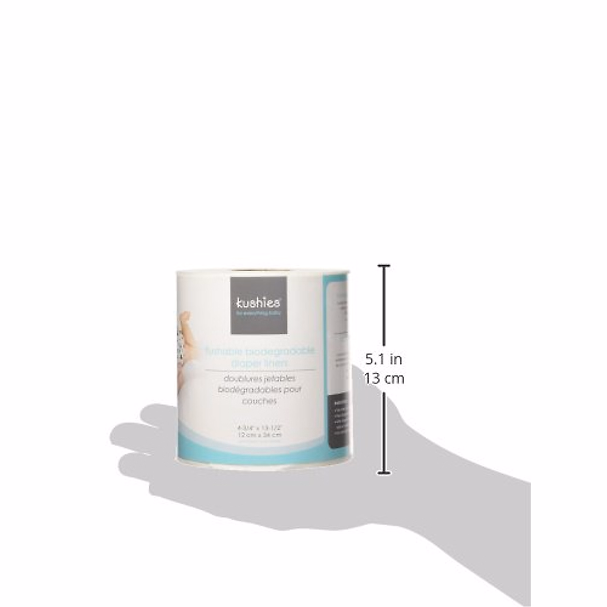 Kushies Flushable Biodegradable Diaper Liners, 100 Sheets