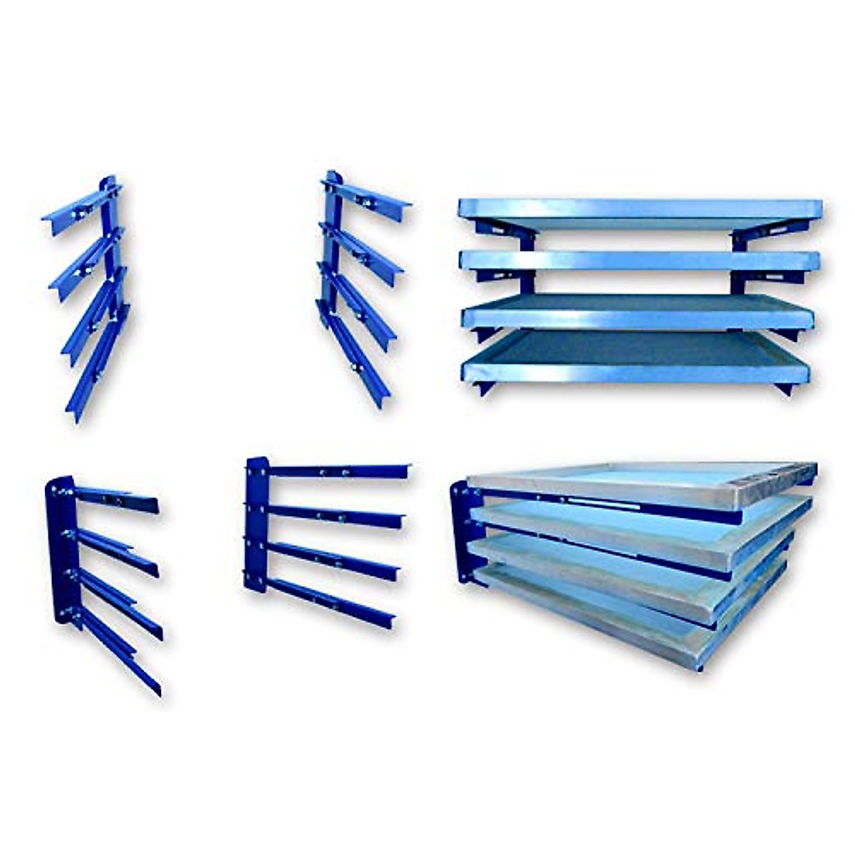 TECHTONGDA 4 Layers Screen Rack Shelf Storage Frame Holder Screen Printing Rack Screen Drying