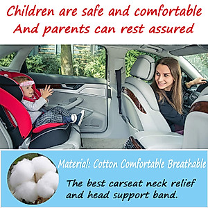 2 Pcs Baby Car Seat Neck Relief and Head Support,Silence Shopping Car Seat Head Band Strap Headrest,Stroller Car Seat Sleeping Head Support for Toddler Child Children Kids Infant (Unicorn)