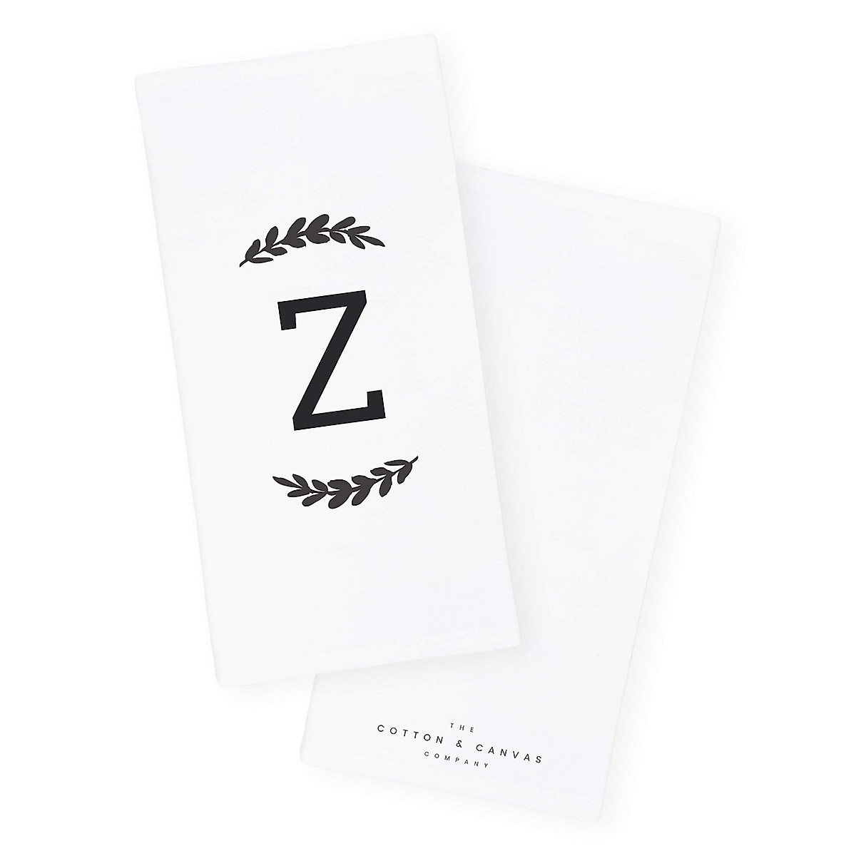 The Cotton & Canvas Co. Personalized Single Monogram Initial Z Soft Absorbent Kitchen Tea Towel, Flour Sack Towel, Dish Cloth