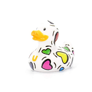 Pop Heart (mini) Rubber Duck by Bud Ducks | Elegant Gift Ready Packaging - "Living in a bubble of love!" | Child Safe | Collectable