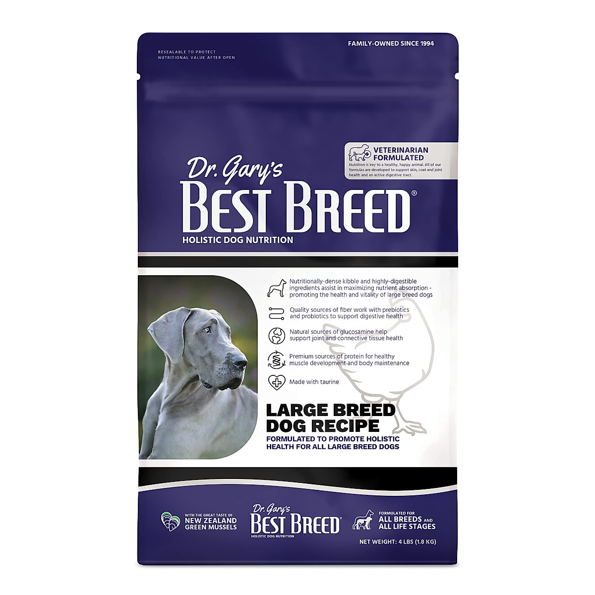 Best Breed Large Breed Dog Diet Made in USA [Natural Dry Dog Food] - 4lbs.