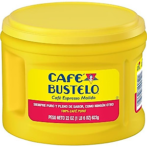 Café Bustelo Espresso Dark Roast Ground Coffee, 22 Ounces (Pack of 6)