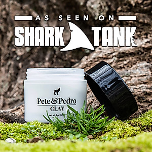 Pete & Pedro HAIR STYLING CLAY - Medium Hold, Matte Finish, Low Shine Styling Clay for Men, Ideal for Hairstyling Medium, Messy, Fine Thinning Hair Styles | Shark Tank Featured, 2 oz
